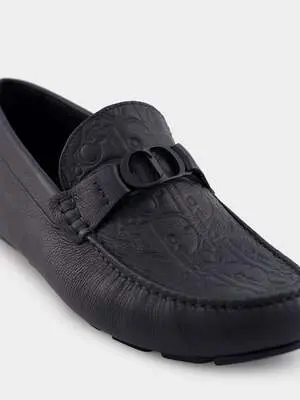 Dior Odeon Driver Loafers In Gravity Leather