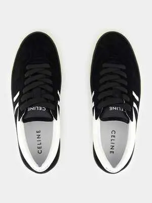 Celine L-top Sunset Leather Sneakers - Black