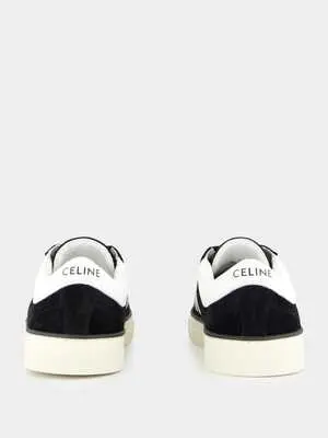 Celine L-top Sunset Leather Sneakers - Black