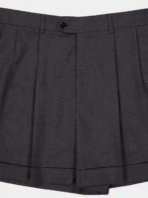 Celine Woven Wool Shorts