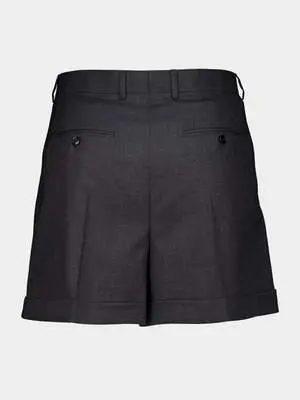 Celine Woven Wool Shorts