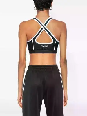 Amiri Logo-print Crossover-strap Sports Bra