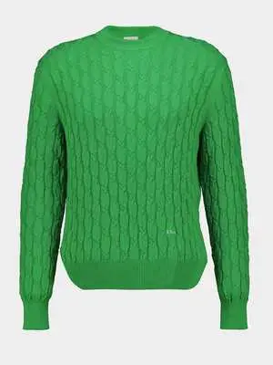 Dior Jumper Colr Torsade B Cotton - Green