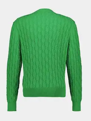 Dior Jumper Colr Torsade B Cotton - Green