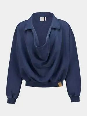 Dior Polo L/s Drape P Label D Gdw Cotton - Blue