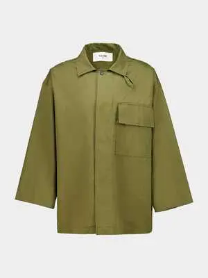 Celine Shirt Utility Cotton & Linen - Green