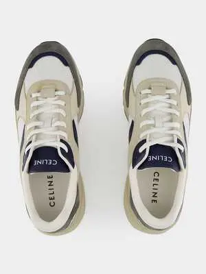 Celine Leather Lace-up Sneakers