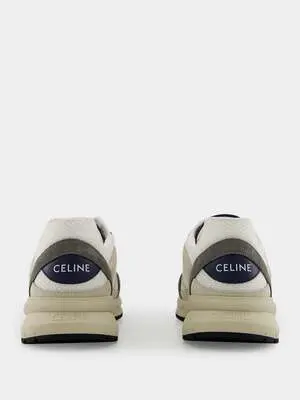 Celine Leather Lace-up Sneakers