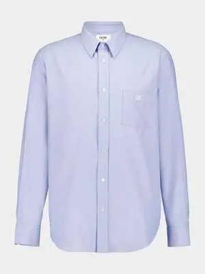 Celine Shirt Loose Fit L/s Drugstore Poche Cotton - Blue