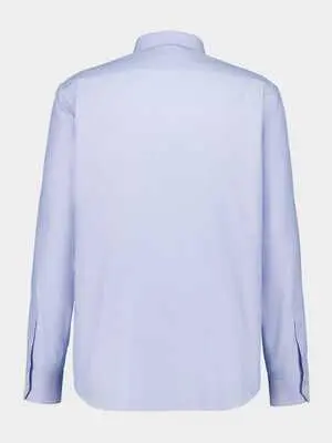 Celine Shirt Loose Fit L/s Drugstore Poche Cotton - Blue