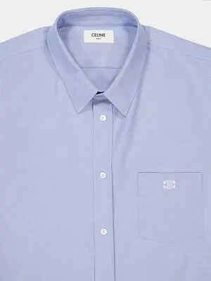 Celine Shirt Loose Fit L/s Drugstore Poche Cotton - Blue
