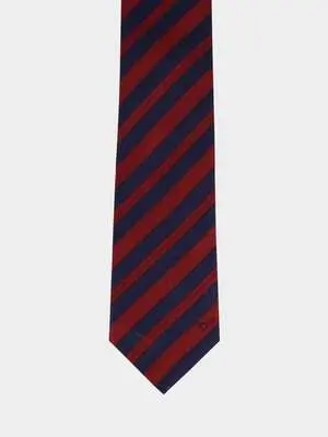 Dior Striped Neck Tie - Blue