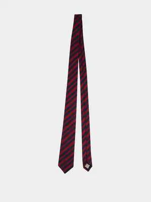 Dior Striped Neck Tie - Blue