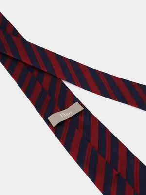 Dior Striped Neck Tie - Blue