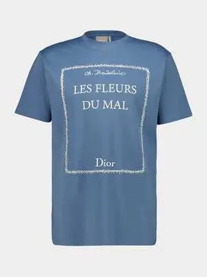 Dior T-shirt S/s B D Fleurs Du Mal Cotton - Blue
