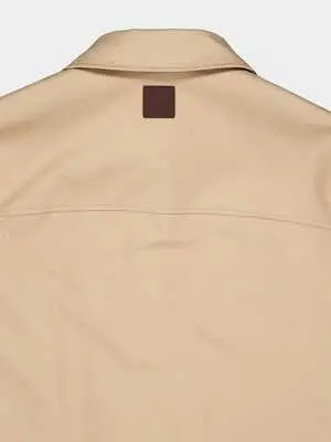 Dior Cotton Jacket With Patch And Button Details - Beige