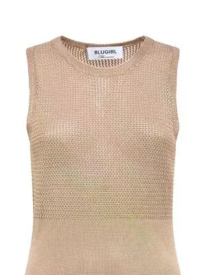 BLUGIRL Perforated Knit Sleeveless Top