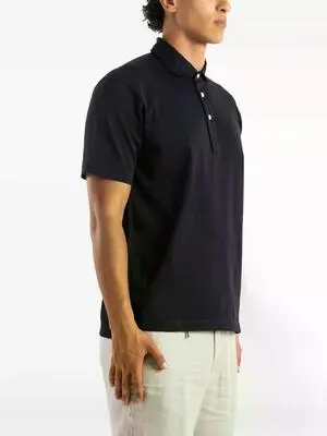 HANDVAERK Jersey Short-sleeved Polo Shirt - Black