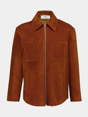 Celine Overshirt Zipped Suede - Brown