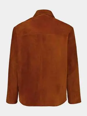 Celine Overshirt Zipped Suede