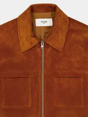 Celine Overshirt Zipped Suede