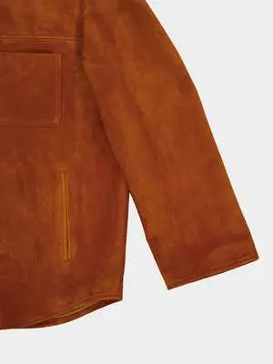 Celine Overshirt Zipped Suede
