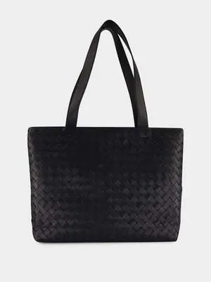 Bottega Veneta Avenue 15 Calfskin Tote - Black