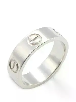 Cartier 18k White Gold Love Screw-detail Ring - Silver
