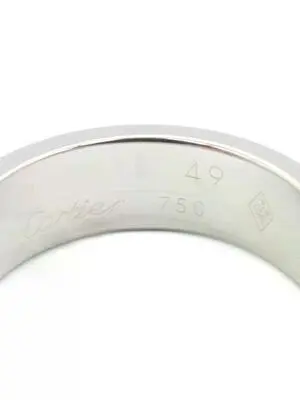 Cartier 18k White Gold Love Motif Ring - Silver