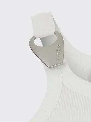 Pinko Ribbed Tank Top With Embellished Shoulder Strap
