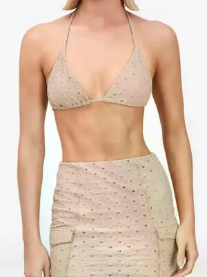 DEVON Romina Eyelet Embellished Cargo Skirt