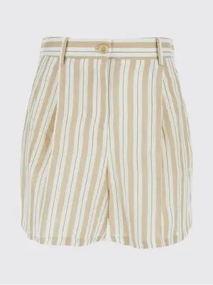 SEMICOUTURE Striped Shorts - Beige