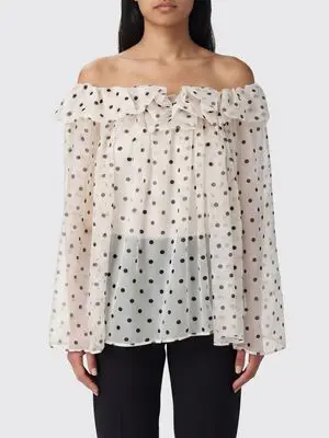 MSGM Polka Dot Off-the-shoulder Blouse