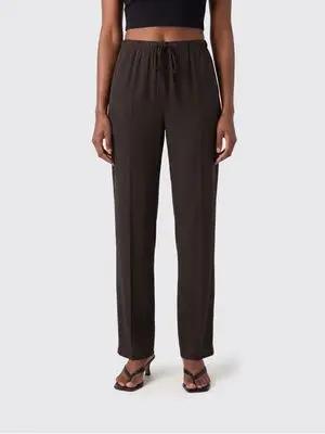 SEMICOUTURE Drawstring Waist Trousers - Brown
