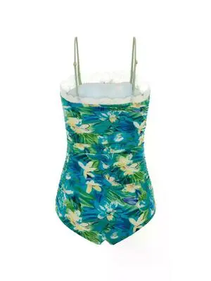 Chloé Floral-print Ruched Swimsuit