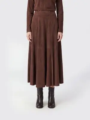 ARMA Suede Midi Skirt - Brown