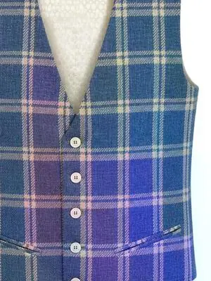 RAMON SANJURJO Checked Waistcoat