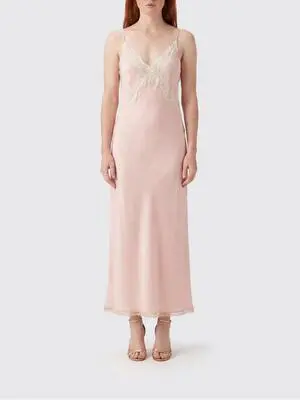 FORTE_FORTE Lace Trim Slip Dress - Pink