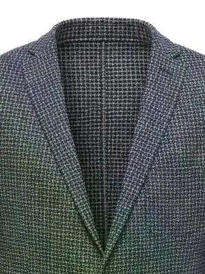 Corneliani Checked Single-breasted Blazer - Blue