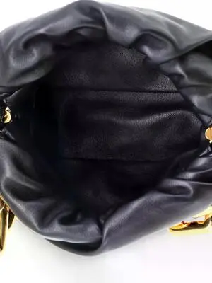 Bottega Veneta The Chain Pouch Leather Shoulder Bag - Black