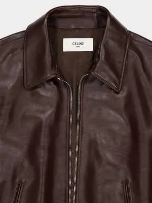 Celine Leather Bomber Jacket