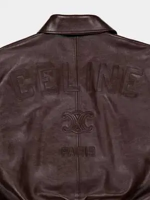 Celine Leather Bomber Jacket