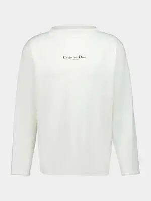 Dior T-shirt L/s Cotton Virgin Wool - White