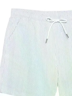 PROFUOMO Striped Seersucker Swim Shorts