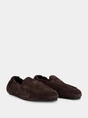 Celine Suede Loafers - Brown