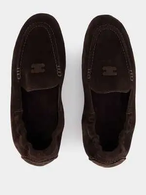 Celine Suede Loafers - Brown