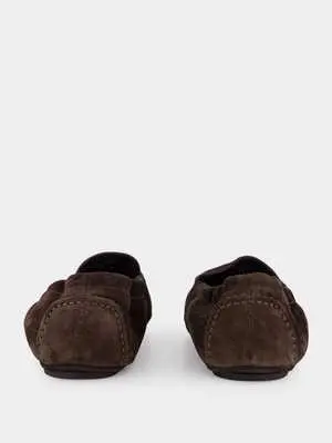 Celine Suede Loafers - Brown