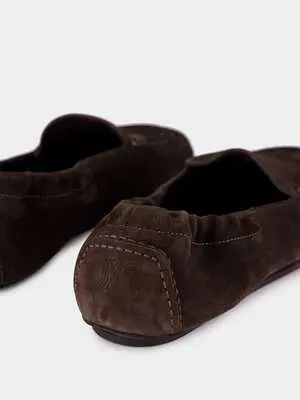 Celine Suede Loafers - Brown