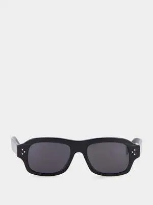 Celine Acetate Oval Sunglasses - Black