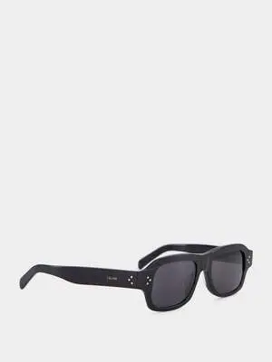 Celine Acetate Oval Sunglasses - Black